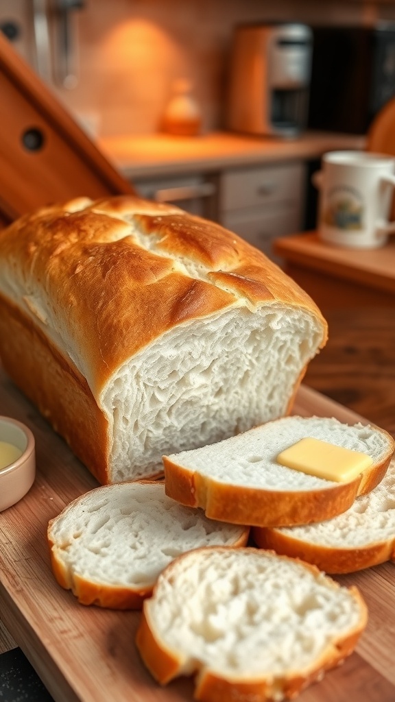 Homemade White Bread in a Bread Machine